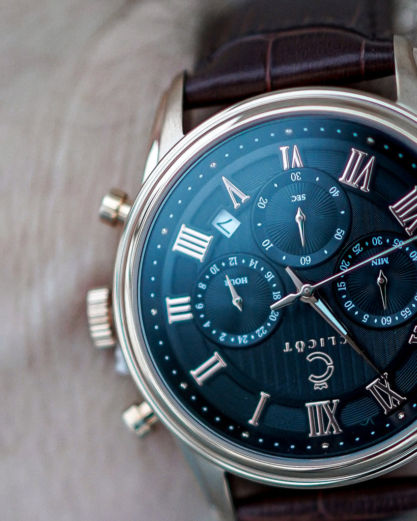 Affordable automatic luxury black and rose gold watch – Clicöt